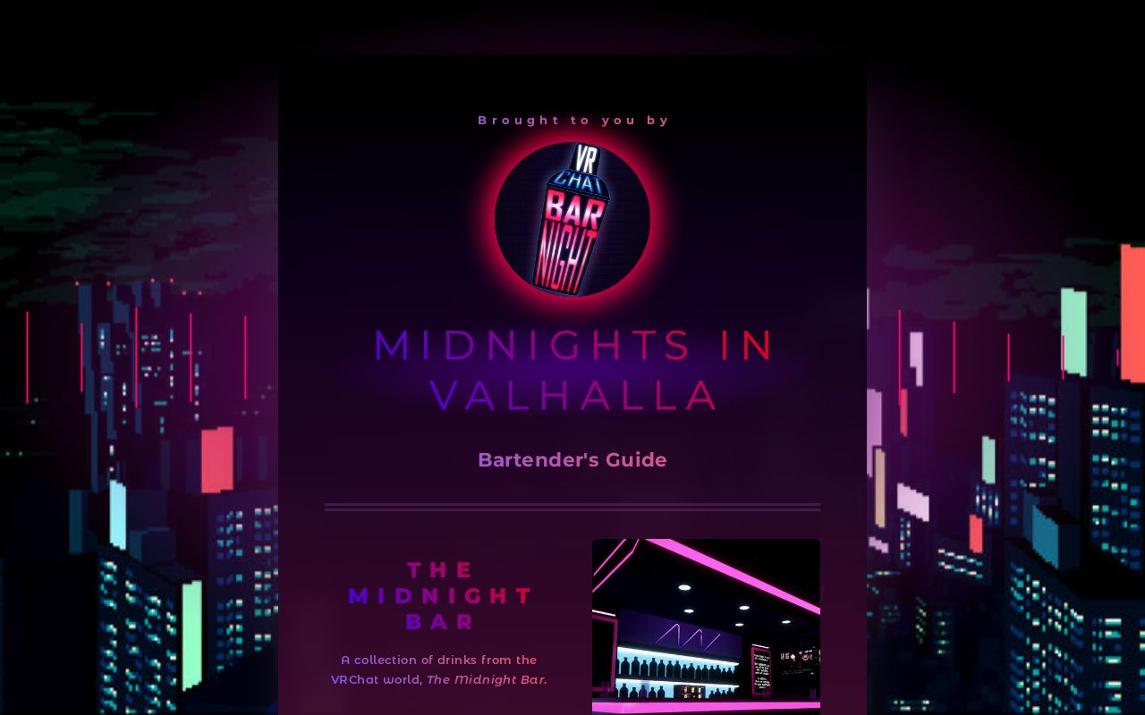 Midnights In Valhalla - Bartender's Guide